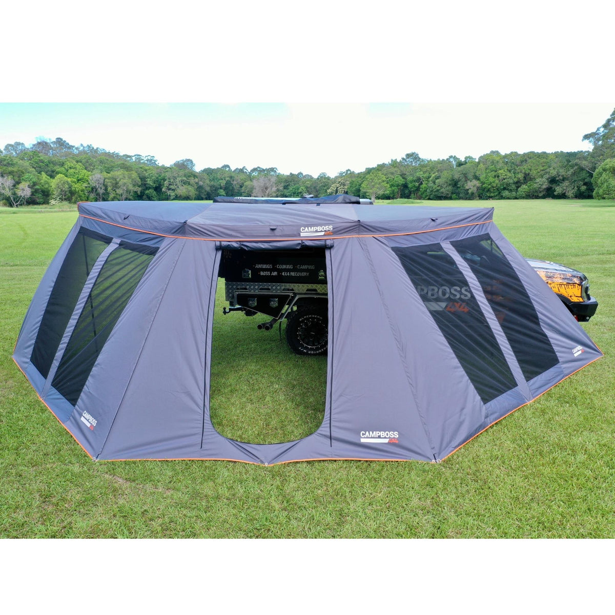 CampBoss 180 Full Awning Wall Set - Complete Protection & Versatility ...